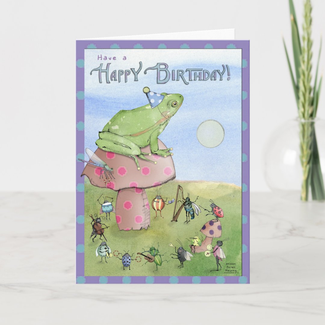 Birthday Frog Card | Zazzle