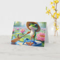 Birthday Frog Floating On a Flip-Flop Card | Zazzle