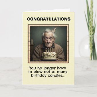 Birthday Funny Old Man Birthday Card | Zazzle