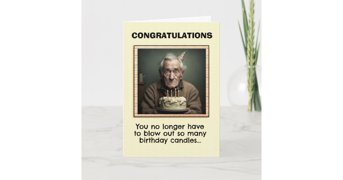 Birthday Funny Old Man Birthday Card | Zazzle