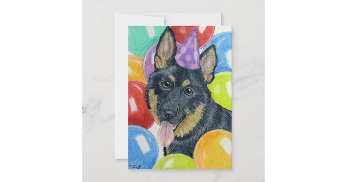 Birthday German Shepherd Card | Zazzle