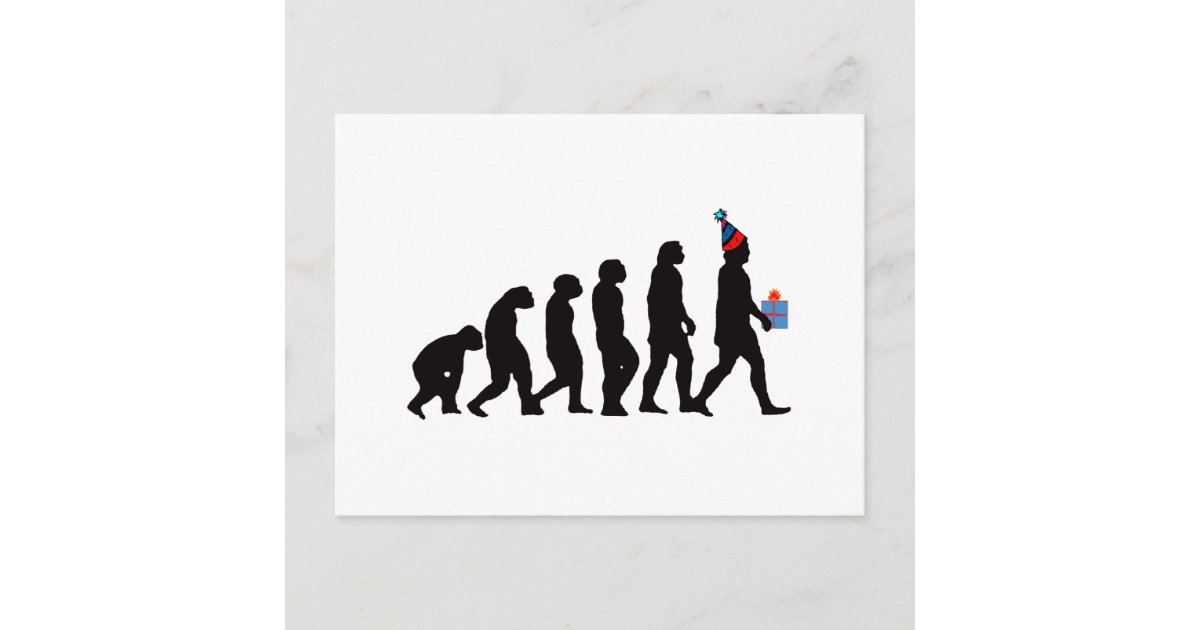 Birthday Gifts, Pary Evolution! Postcard | Zazzle.com