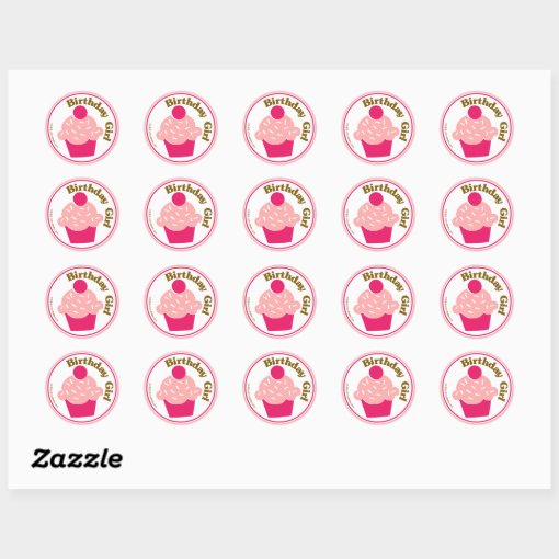 Birthday Girl Classic Round Sticker | Zazzle