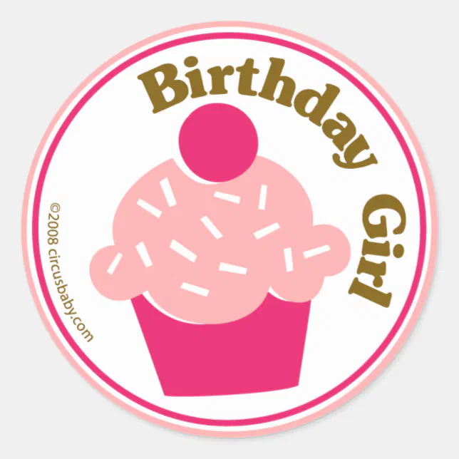 Birthday Girl Classic Round Sticker | Zazzle