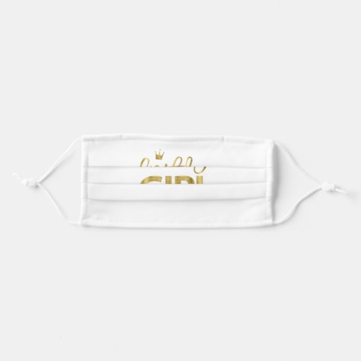 Birthday Girl Face Mask Faux Gold | Zazzle