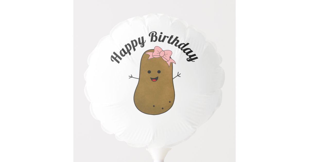 Birthday Girl Potato Balloon | Zazzle
