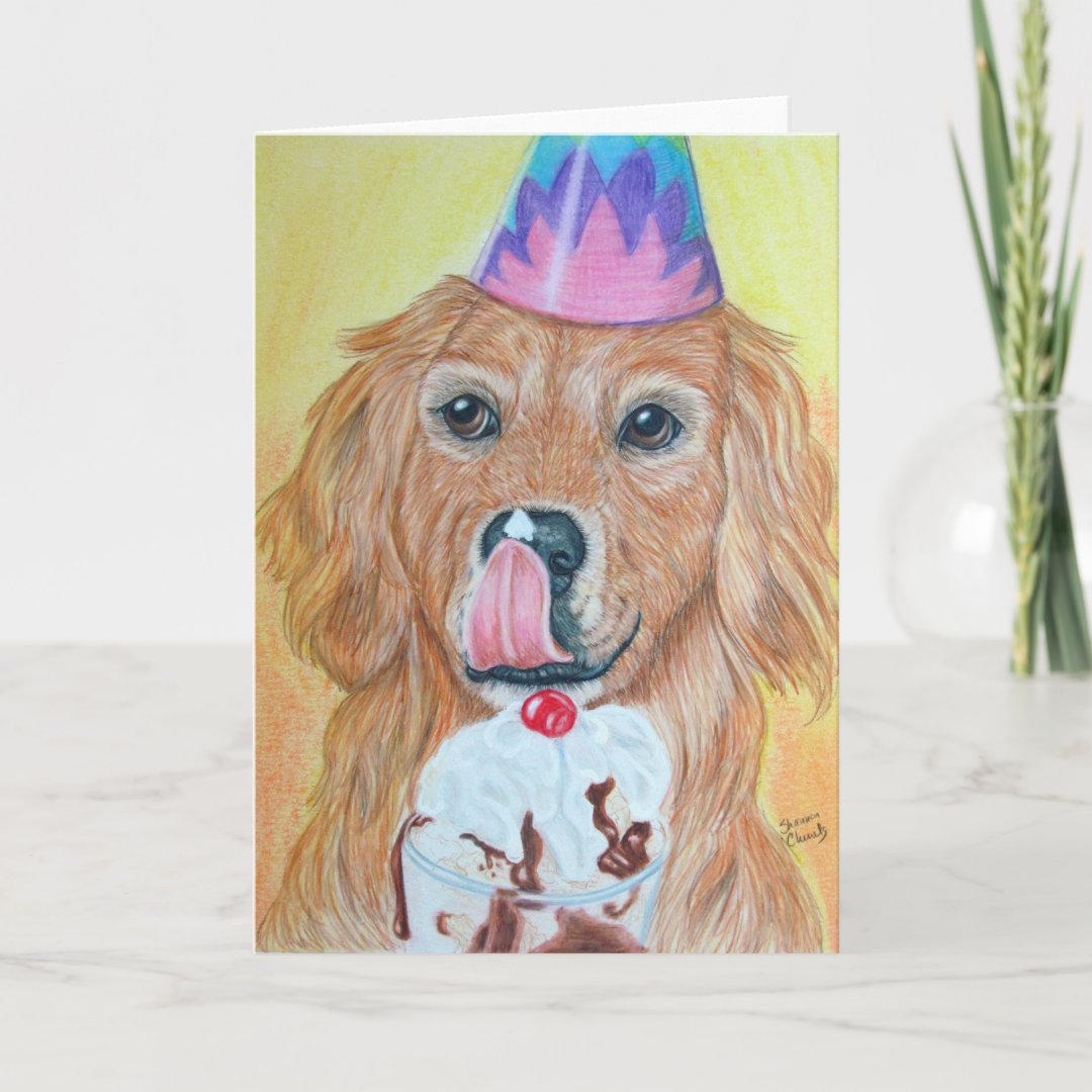 Birthday Golden Retriever Card | Zazzle