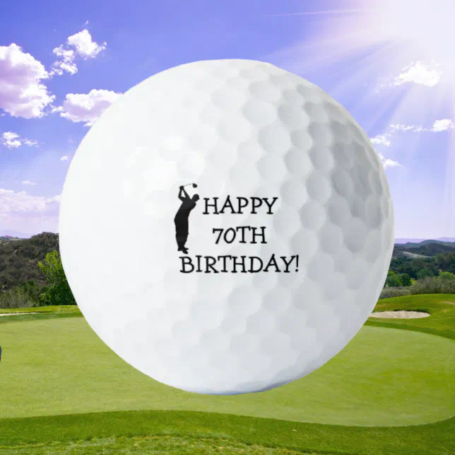 Birthday Golfer Funny 70th happy Dad Golf Balls | Zazzle