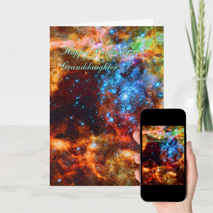 Birthday Granddaughter - R136, Tarantula Nebula Card | Zazzle
