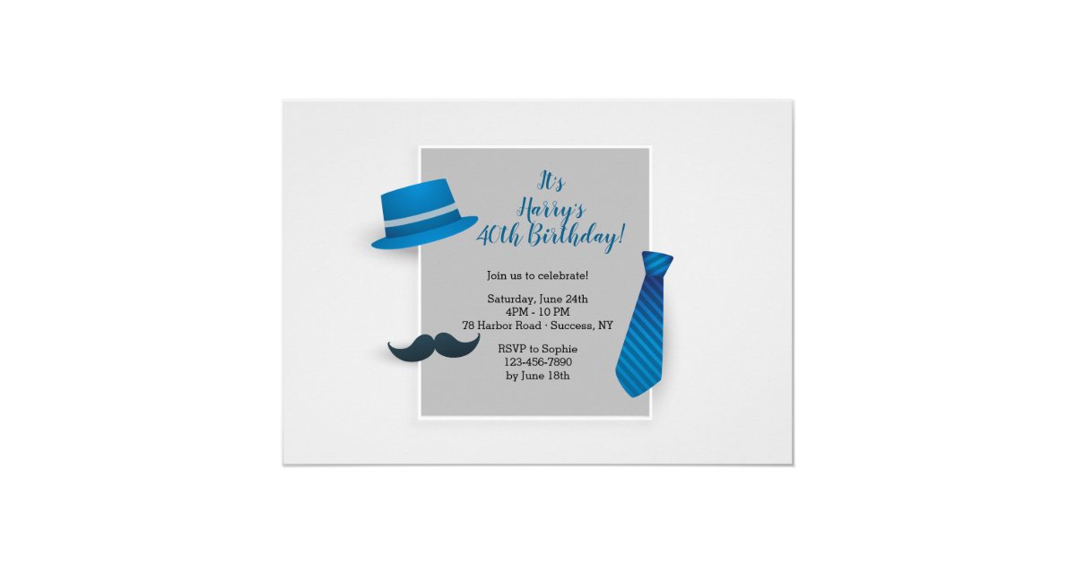 Birthday Guy Invitation | Zazzle.com