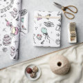 Birthday Hand Drawn Wrapping Paper | Zazzle