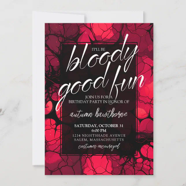 Birthday Horror Halloween Party Invitation | Zazzle