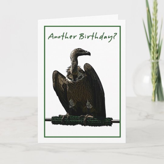 Birthday Humor Vulture Illustration Card | Zazzle.com