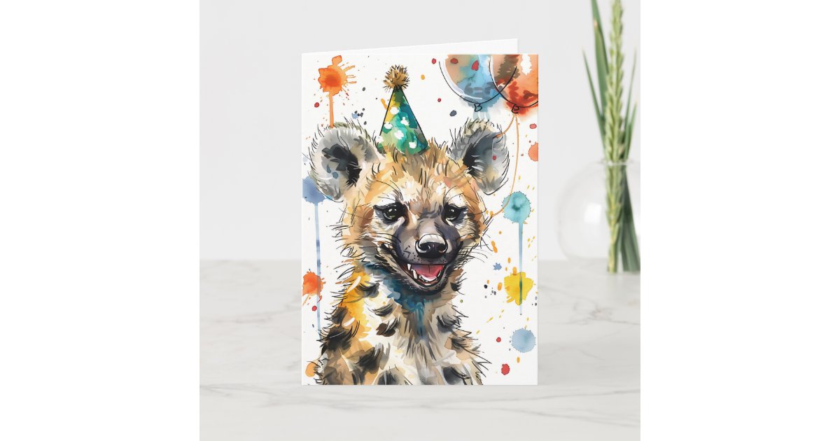 Birthday Hyena Card | Zazzle