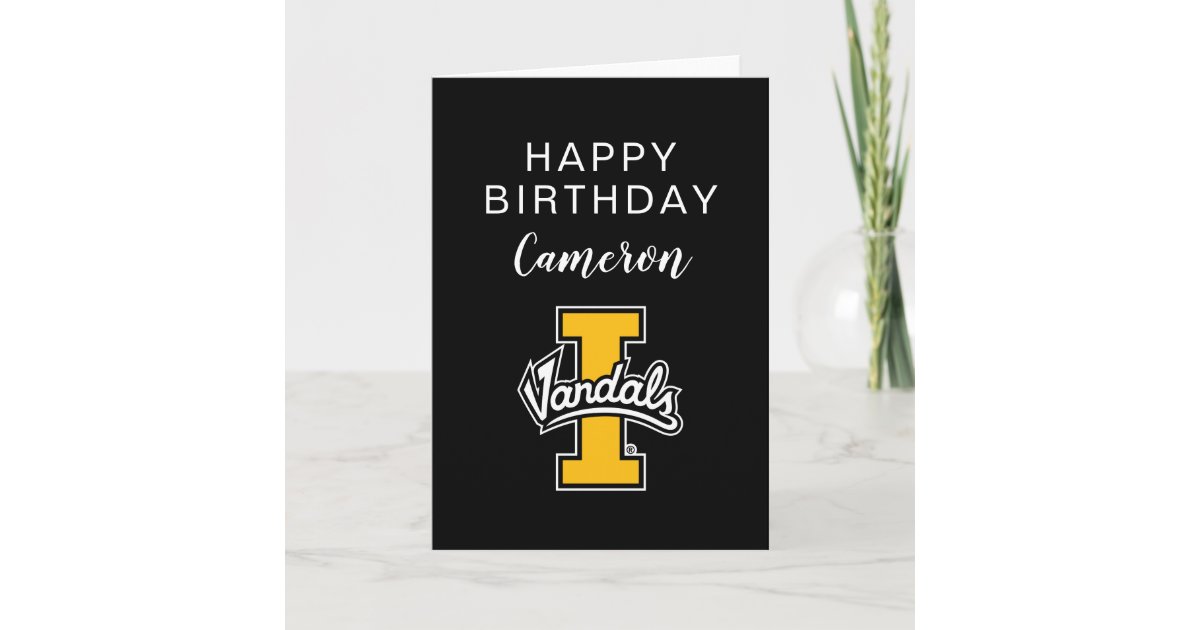 Birthday | Idaho Vandals Logo Card | Zazzle