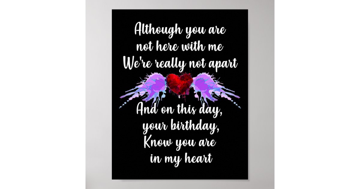 Birthday in Heaven Overdose Awareness Angelversary Poster | Zazzle