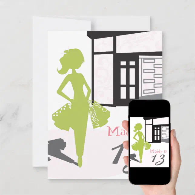 Birthday Invitation - Party at the Mall | Zazzle