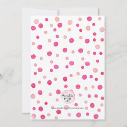 Birthday Invitation | Pink confetti spots | Zazzle