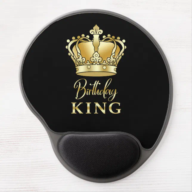 Birthday King Gold Crown Royal Queen Luxury Gel Mouse Pad | Zazzle