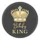 Birthday King Gold Crown Royal Queen Luxury Hockey Puck | Zazzle