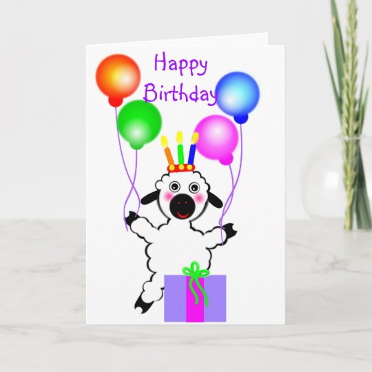 Birthday Lamb Card | Zazzle.com
