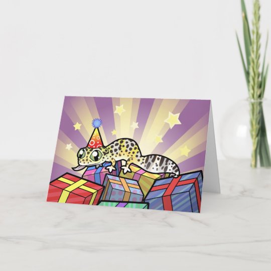 Birthday Leopard Gecko Card | Zazzle.com