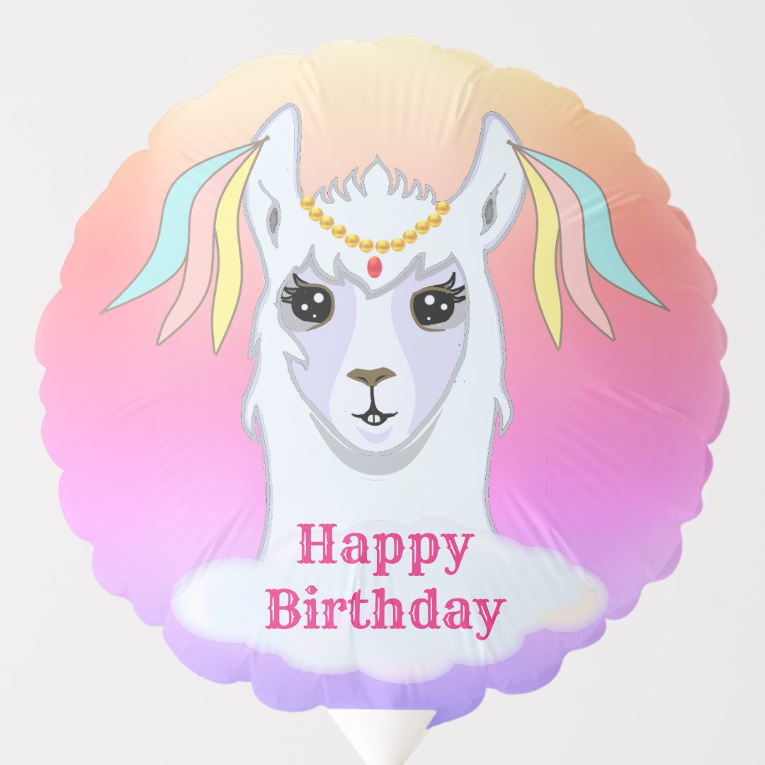 Birthday Llama Balloon | Zazzle