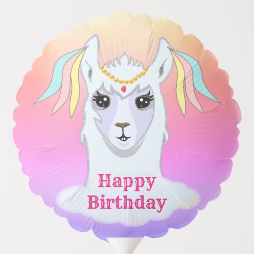 Birthday Llama Balloon | Zazzle