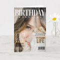 Birthday Magazine Cover Photo Card | Zazzle