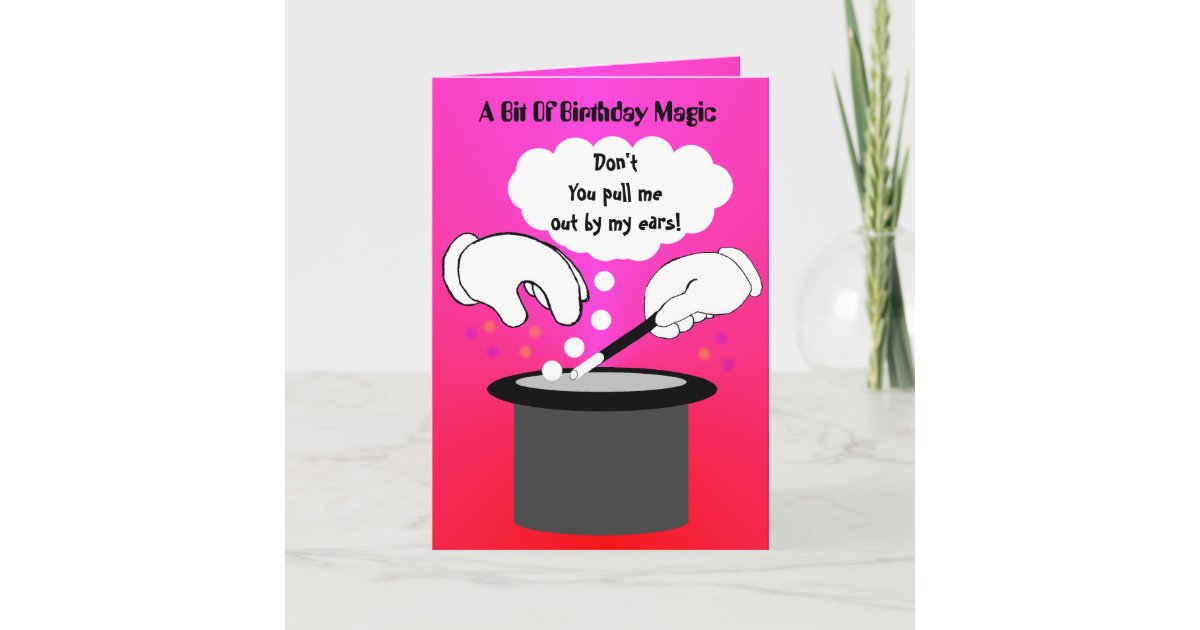 Birthday magic trick card | Zazzle