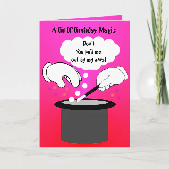 Birthday magic trick card | Zazzle