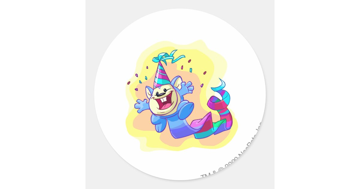Birthday Meerca Classic Round Sticker | Zazzle