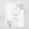 BIRTHDAY | Modern Watercolor Eucalyptus Foliage Invitation | Zazzle