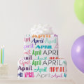 Birthday month April Wrapping Paper | Zazzle