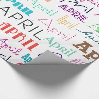 Birthday month April Wrapping Paper | Zazzle