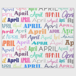 Birthday month April Wrapping Paper | Zazzle