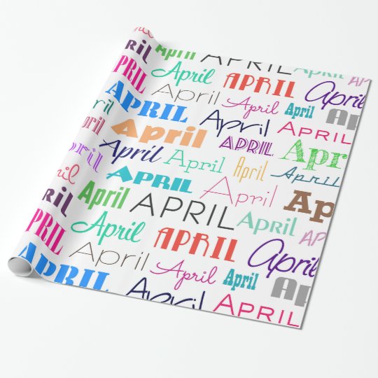 Birthday month April Wrapping Paper | Zazzle.com