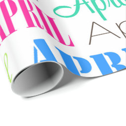 Birthday month April Wrapping Paper | Zazzle