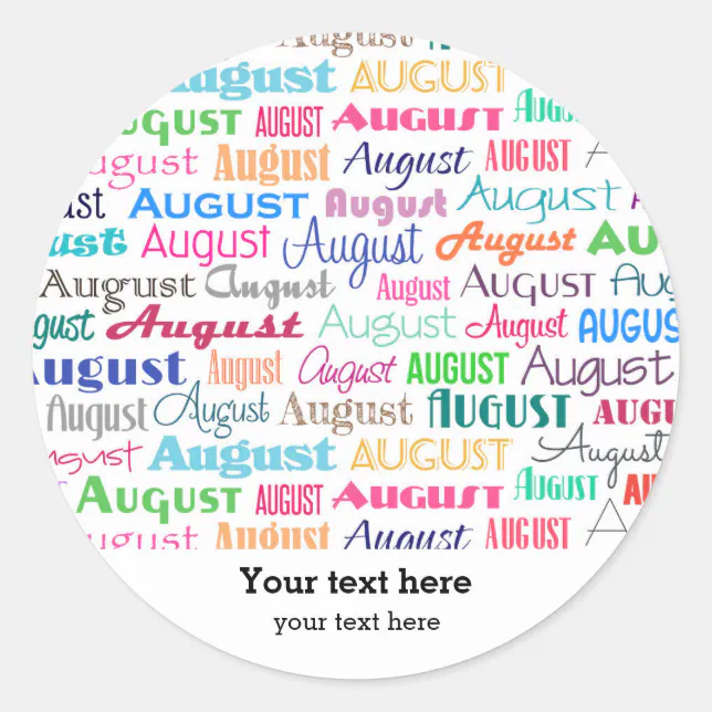 Birthday month August Classic Round Sticker | Zazzle