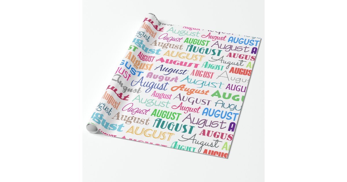 Birthday month August Wrapping Paper | Zazzle