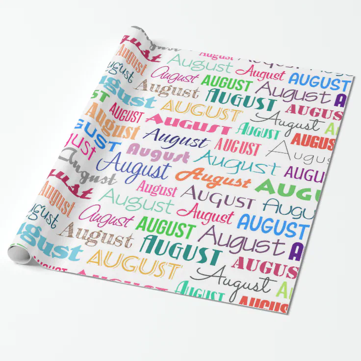 Birthday month August Wrapping Paper | Zazzle