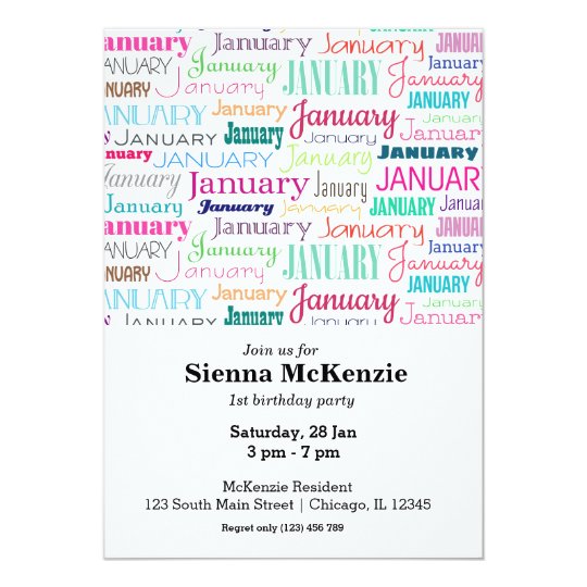 Birthday month January Invitation | Zazzle.com