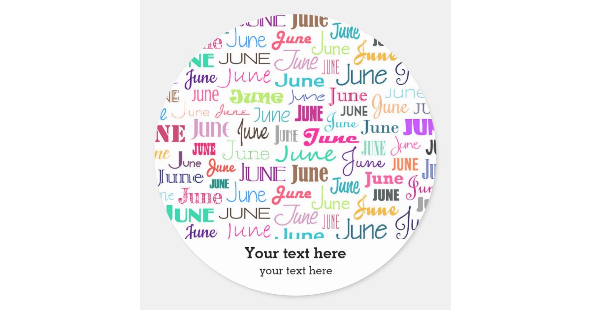 Birthday month June Classic Round Sticker | Zazzle