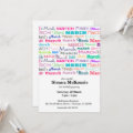 Birthday month March Invitation | Zazzle