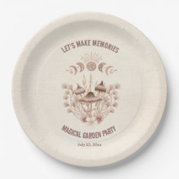 Birthday Moon Phase Magical Celestial Party Paper Plates | Zazzle