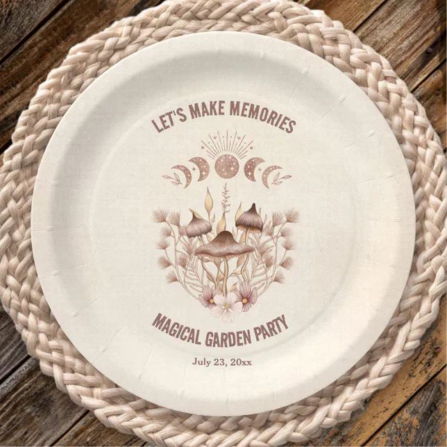 Birthday Moon Phase Magical Celestial Party Paper Plates | Zazzle