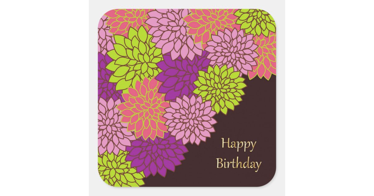 Birthday Mums Sticker | Zazzle