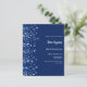 Birthday navy blue confetti invitation | Zazzle