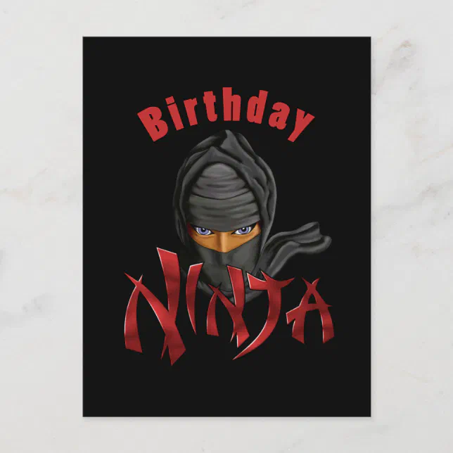 Birthday Ninja Postcard | Zazzle