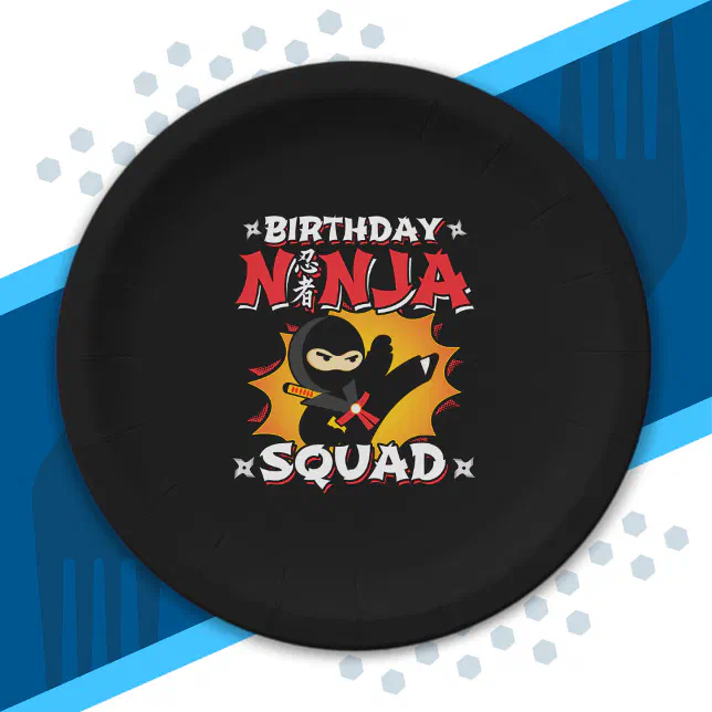 Birthday Ninja Squad Party Theme - Ninja Birthday Paper Plates | Zazzle